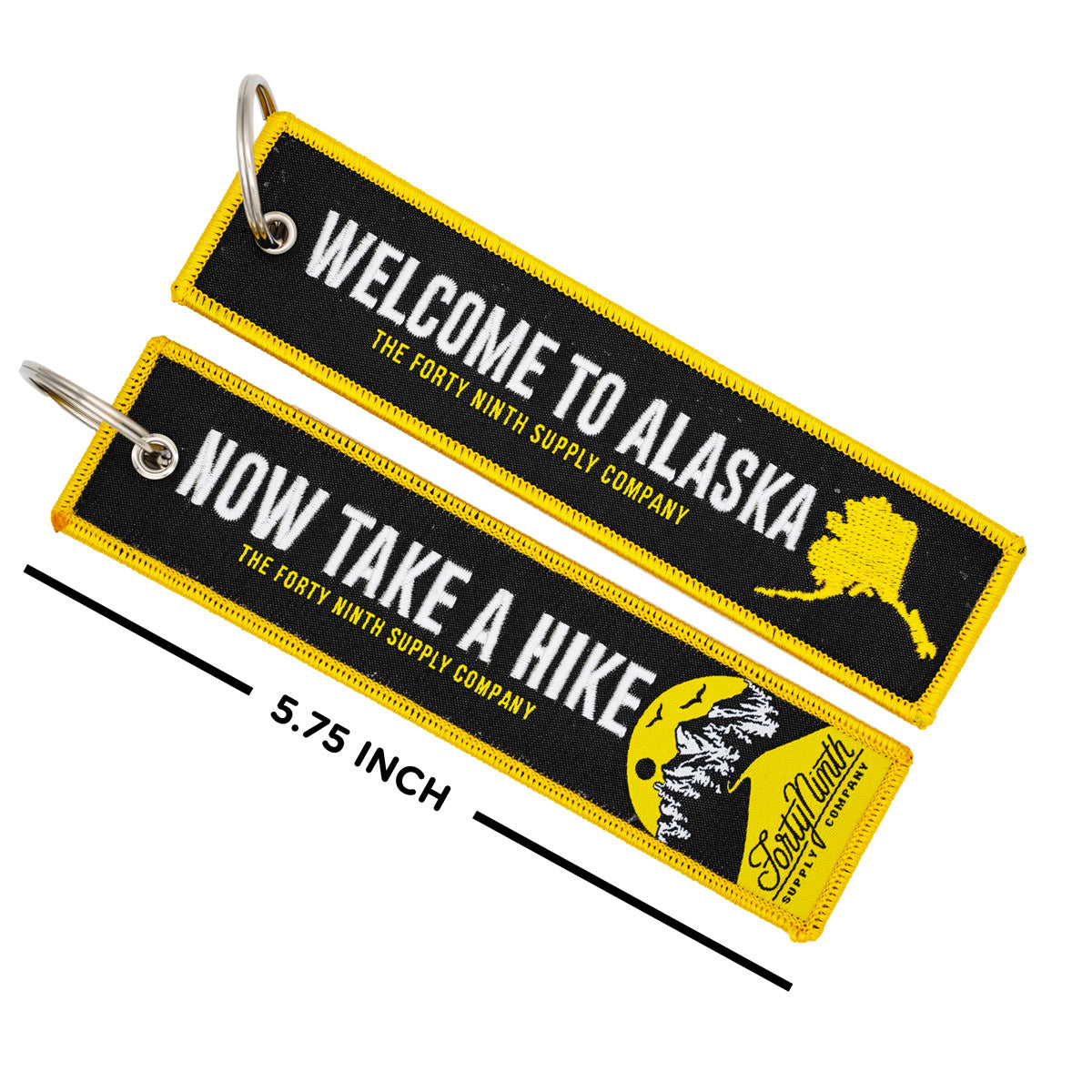 Welcome To Alaska Embroidered Keychain – The 49th Supply Co.