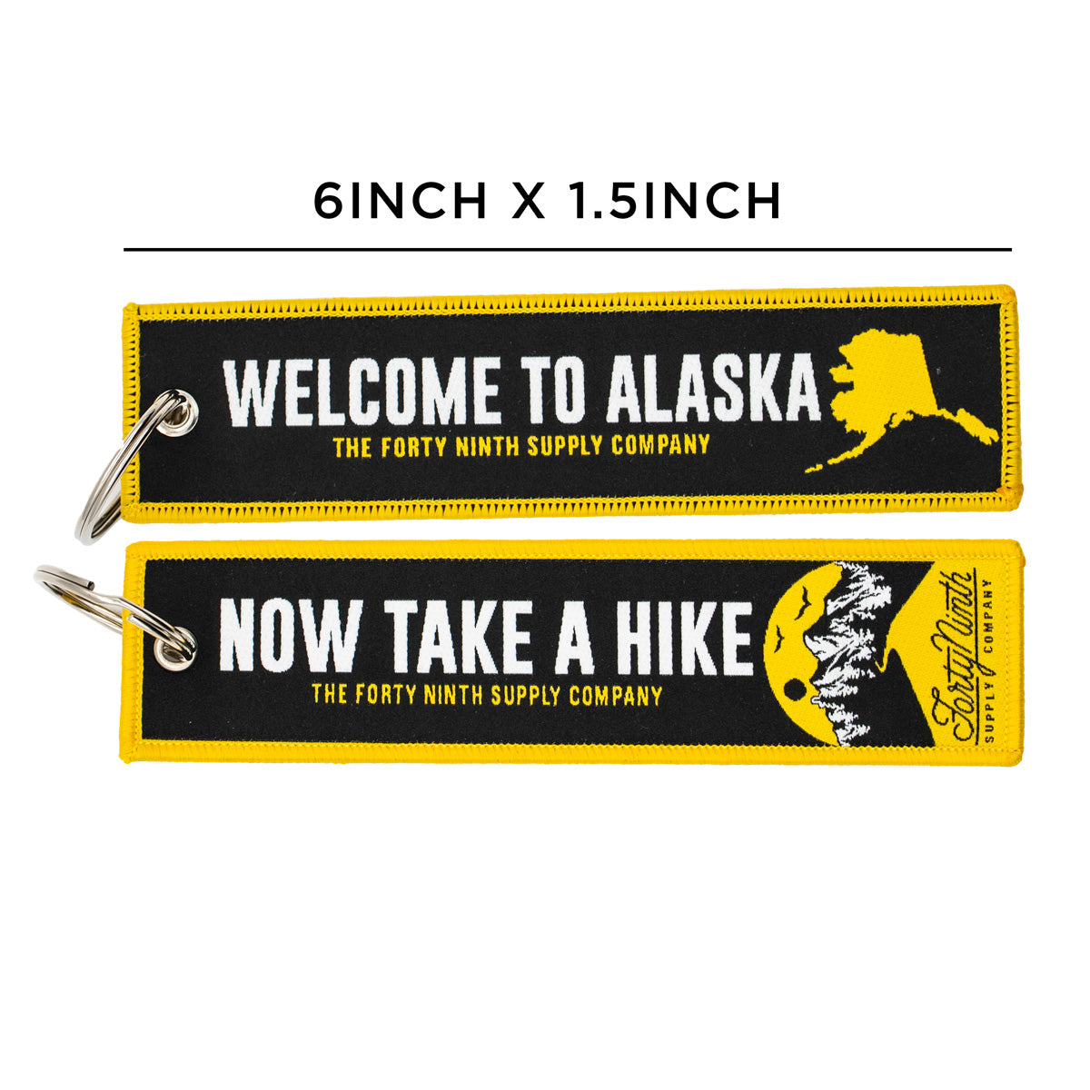 Welcome To Alaska Embroidered Keychain – The 49th Supply Co.